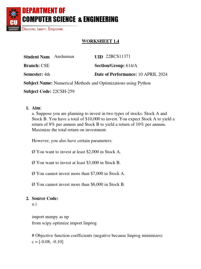 Wa0000. | PDF | Computer Programming | Numerical Analysis