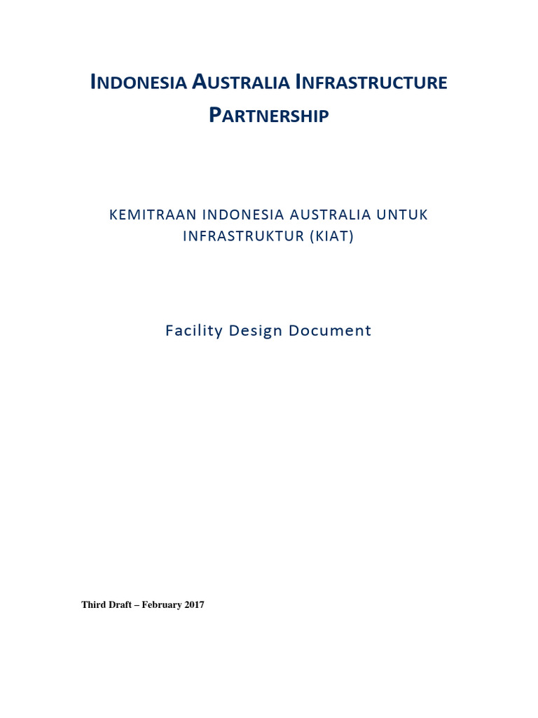 Indonesia Australia Infrastructure Partnership Facility Design Document | PDF | Infrastructure ...