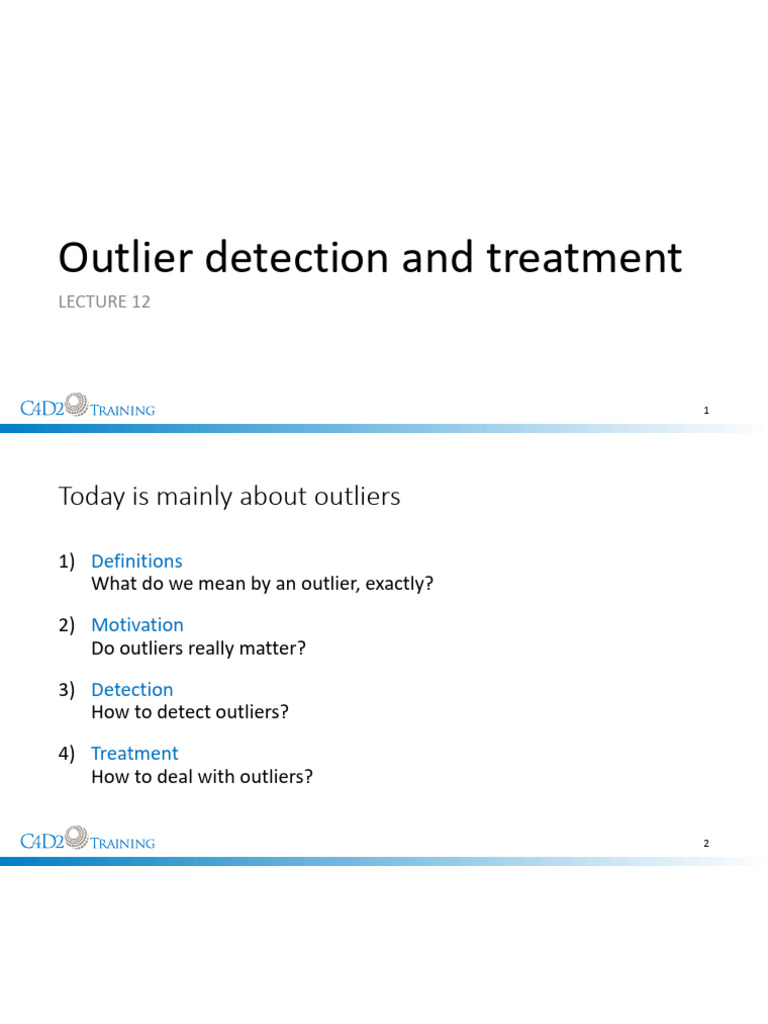Lecture 12 1 | PDF | Outlier | Robust Statistics