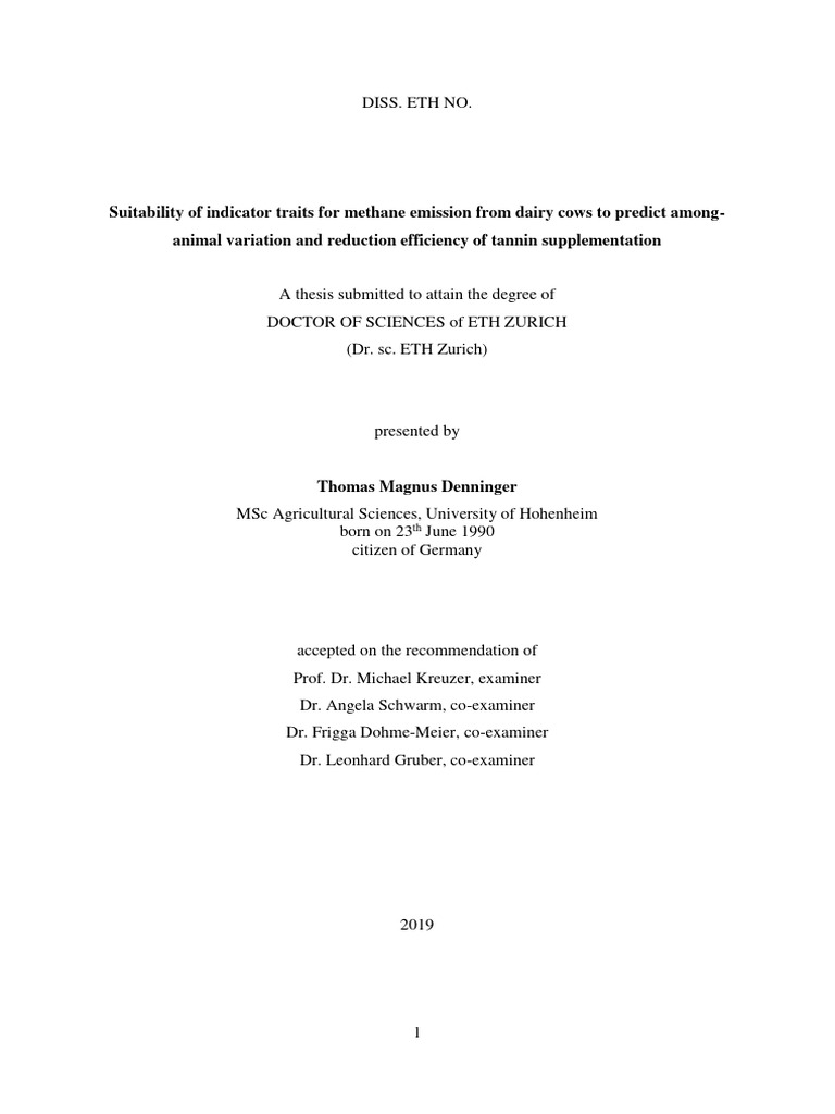 Denninger Dissertation 2019 | Download Free PDF | Greenhouse Gas ...