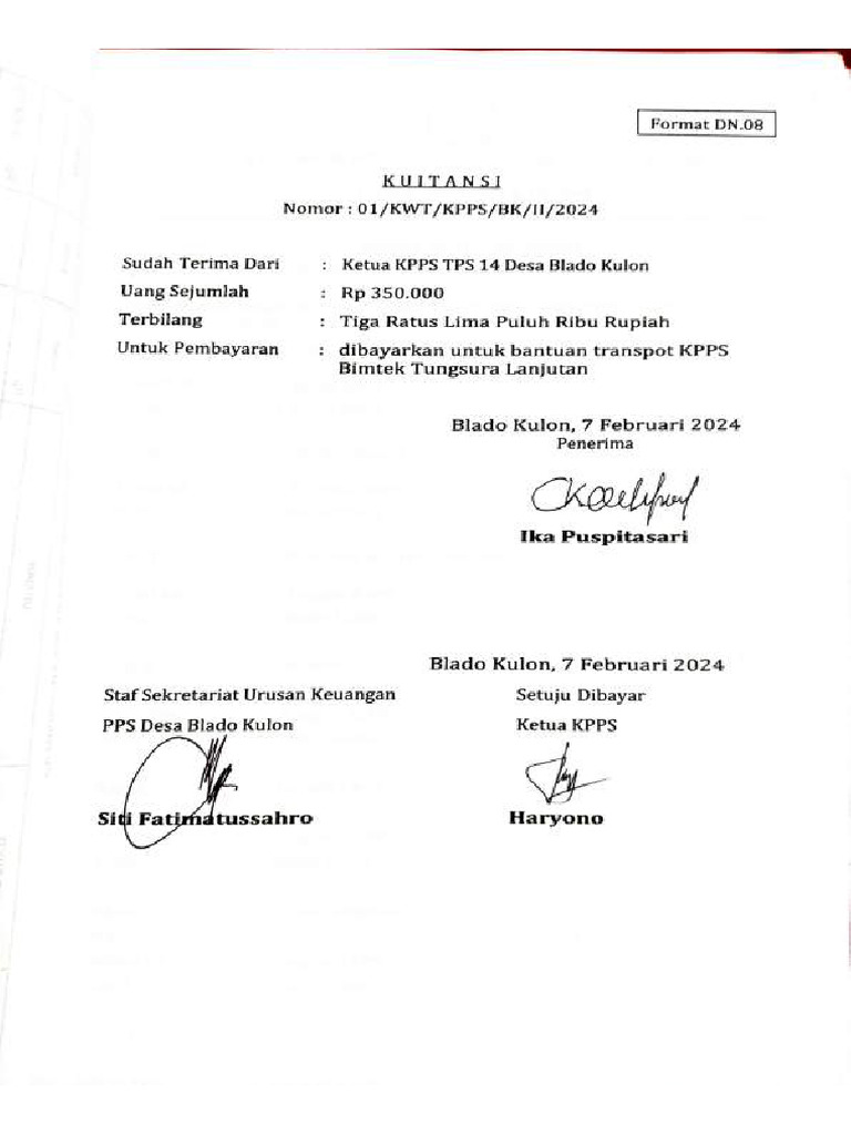 Belanja Non Operasional KPPS - Compressed | PDF