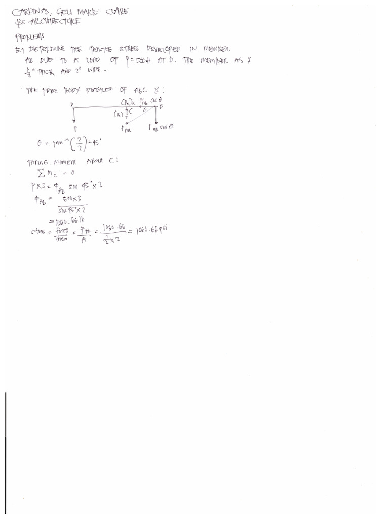 Geli Marie Claire - Strength CH5 - Problem Solution | PDF