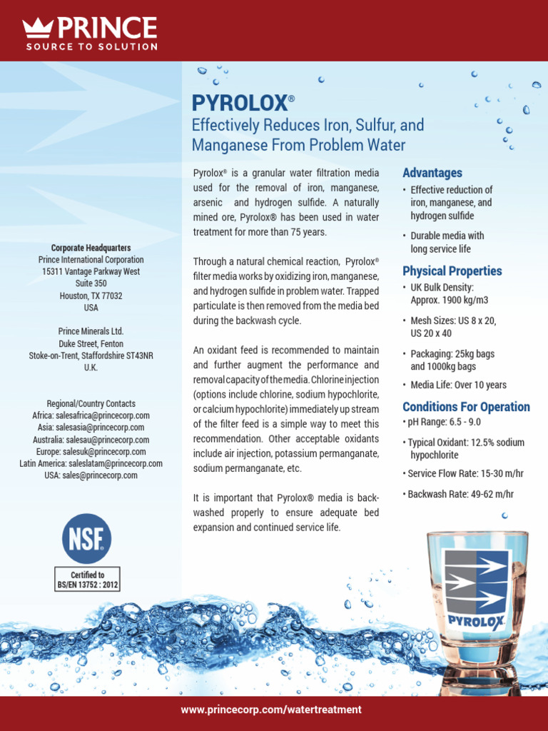 Pyrolox Brochure | PDF | Manganese | Iron