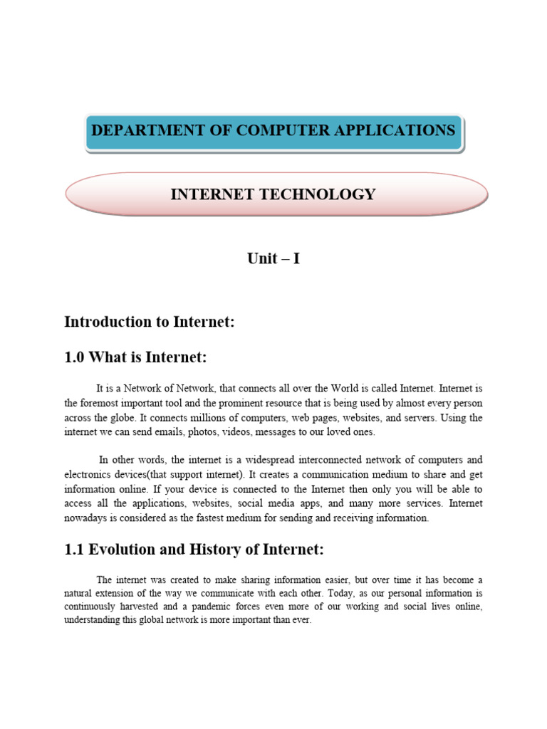 Unit 1 - NME Bcom - Merged | PDF | Network Topology | Computer Network