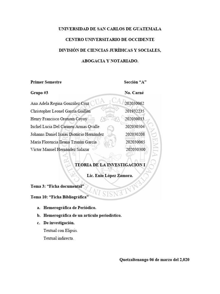 Tema 3; Ficha documental; Tema 10, Hemerografica | PDF | Comillas | Periódicos
