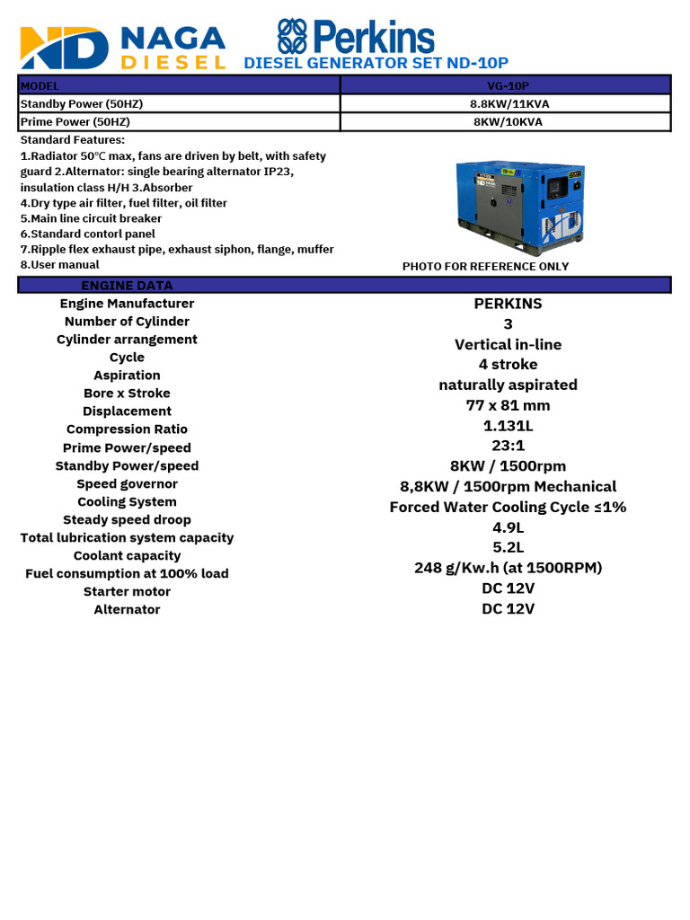 Perkins 10 Kva Silent Winston | PDF | Diesel Engine | Engines