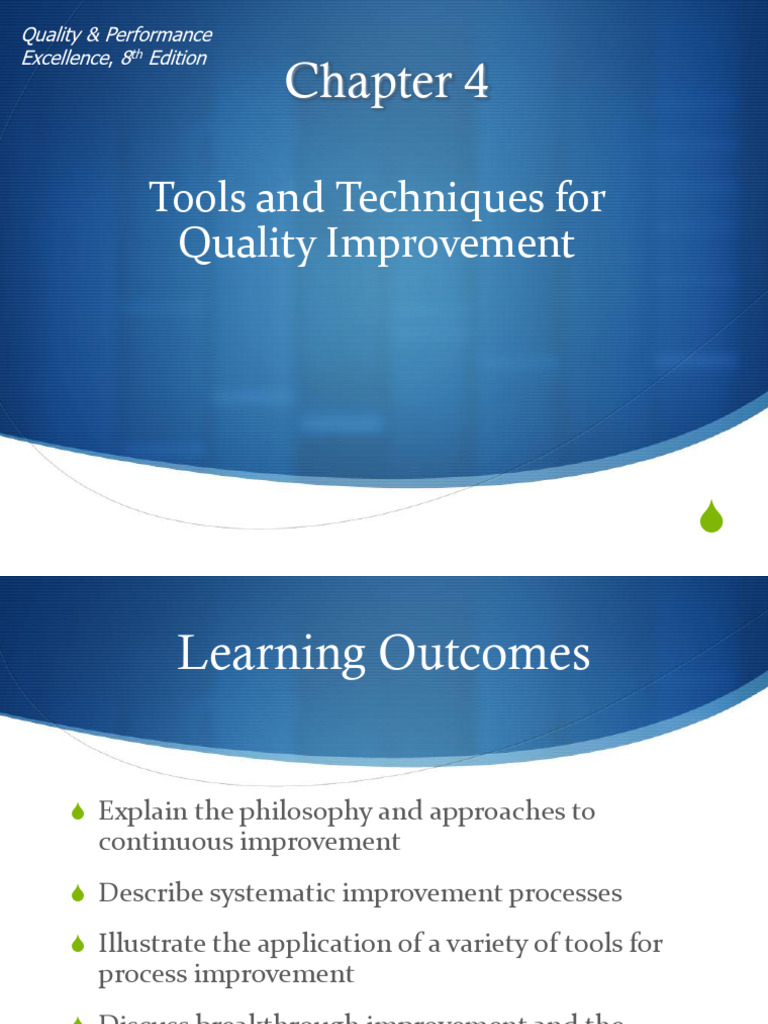 CQI Chapter 4 Slides Fin Pres | PDF | Benchmarking | Experiment