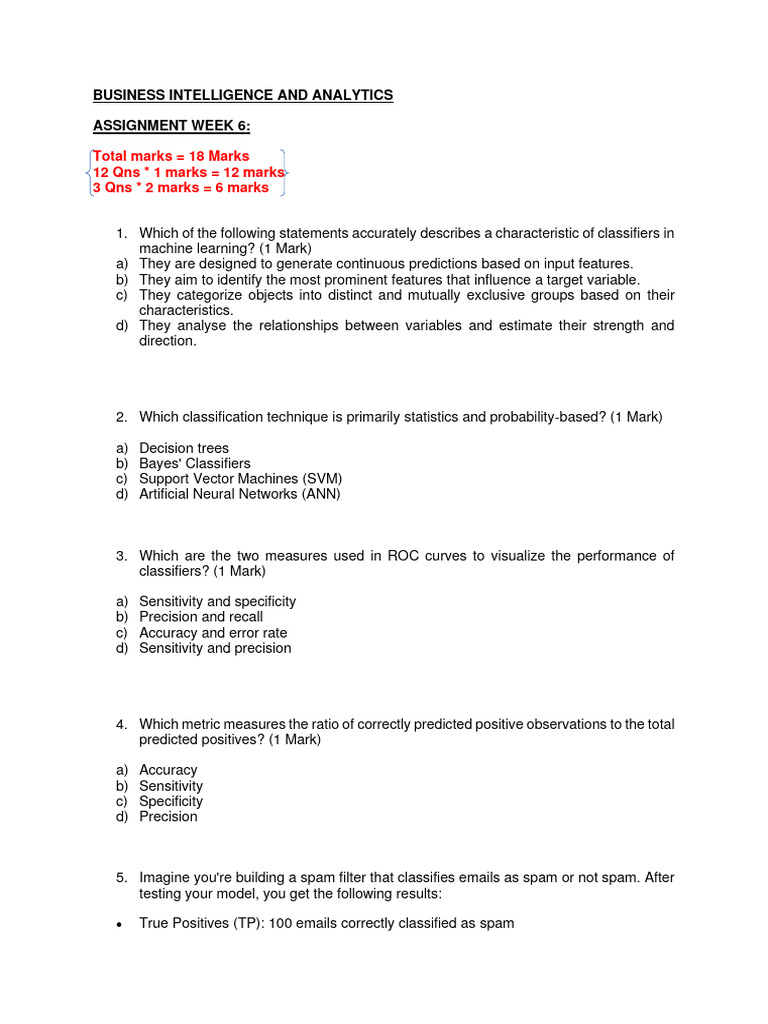 Nptel Week 6 - 2 | PDF | Sensitivity And Specificity | Statistical ...