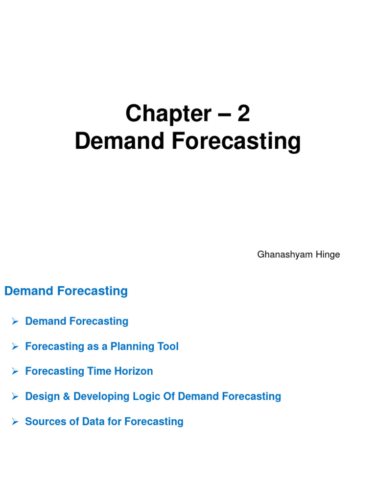 2 Demand Forecasting | PDF | Forecasting | Time Series