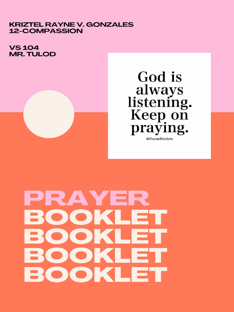 Prayer Booklet | PDF | Lord's Prayer | God The Father