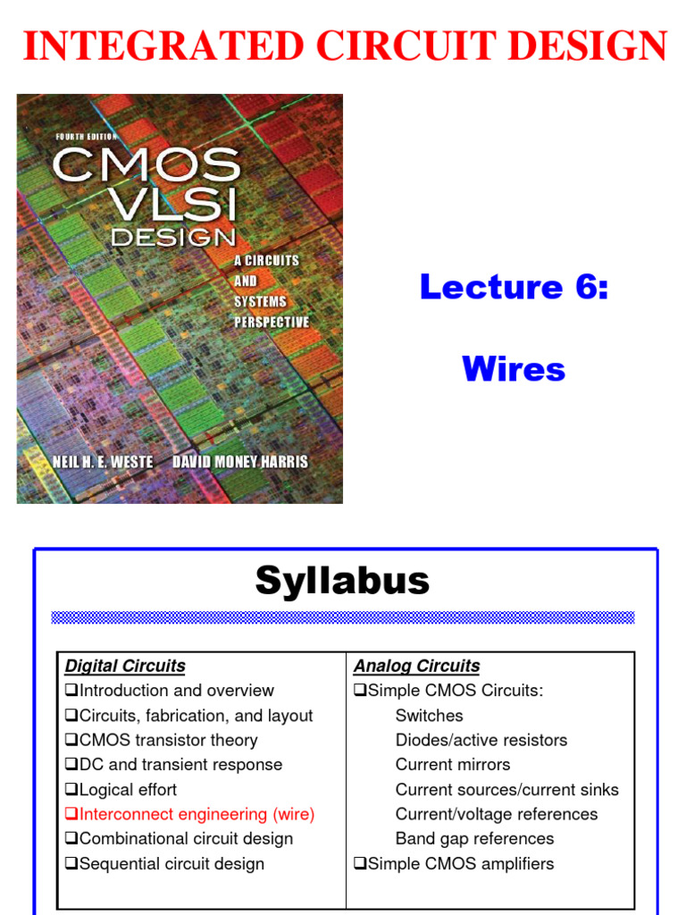 Lecture06 Wire Lect14 Wires | PDF | Cmos | Electrical Network