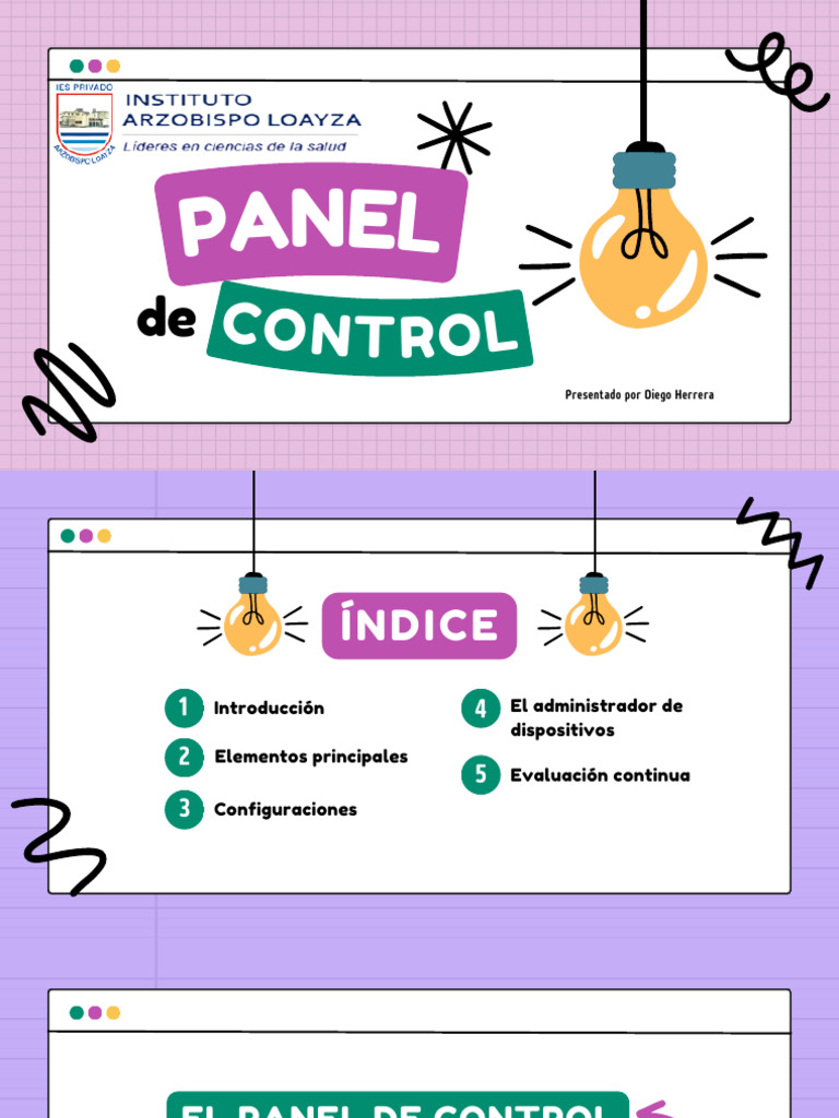 Panel de Control | PDF | Hardware de la computadora | Red de computadoras