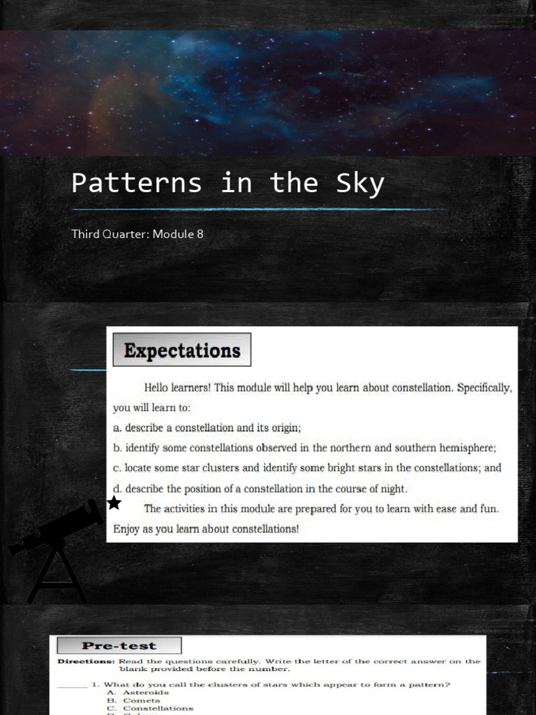 Patterns in the Sky: Module 8 Overview | PDF