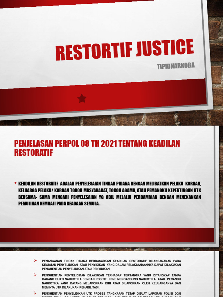 KONSEP RESTORTIF JUSTICE Edit | PDF
