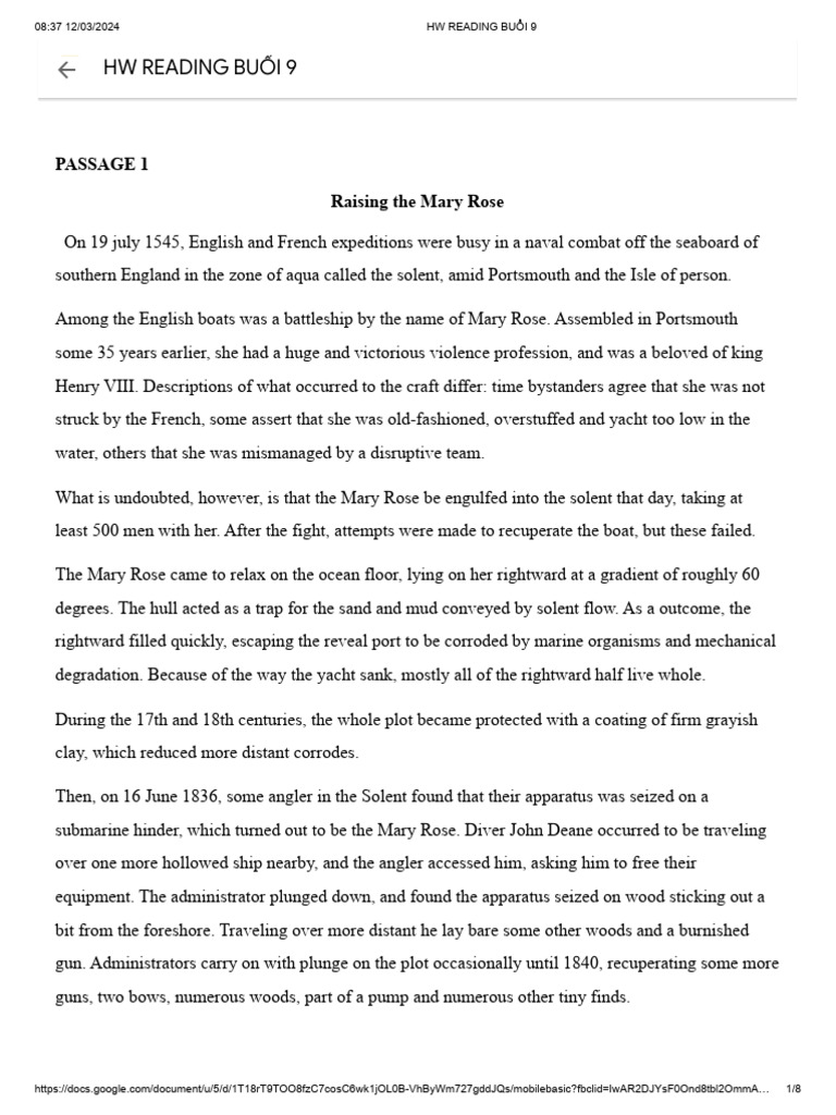 HW Reading Bu I 9 | PDF