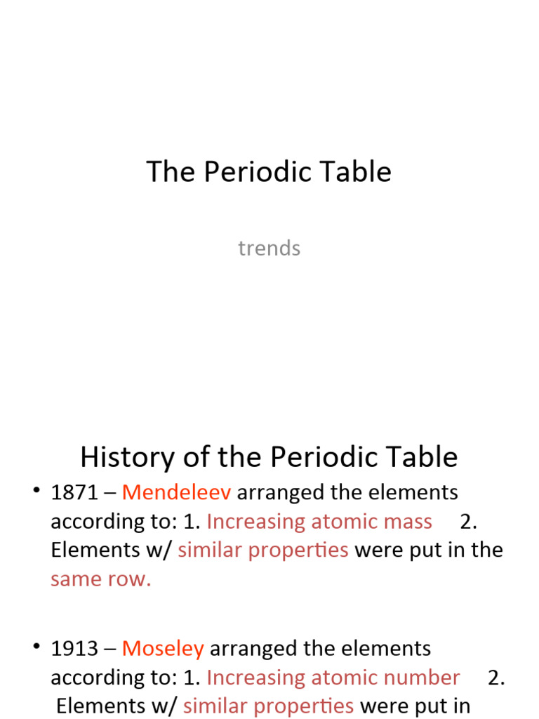 q1 w3 Periodic Trends 2 | PDF | Periodic Table | Ion