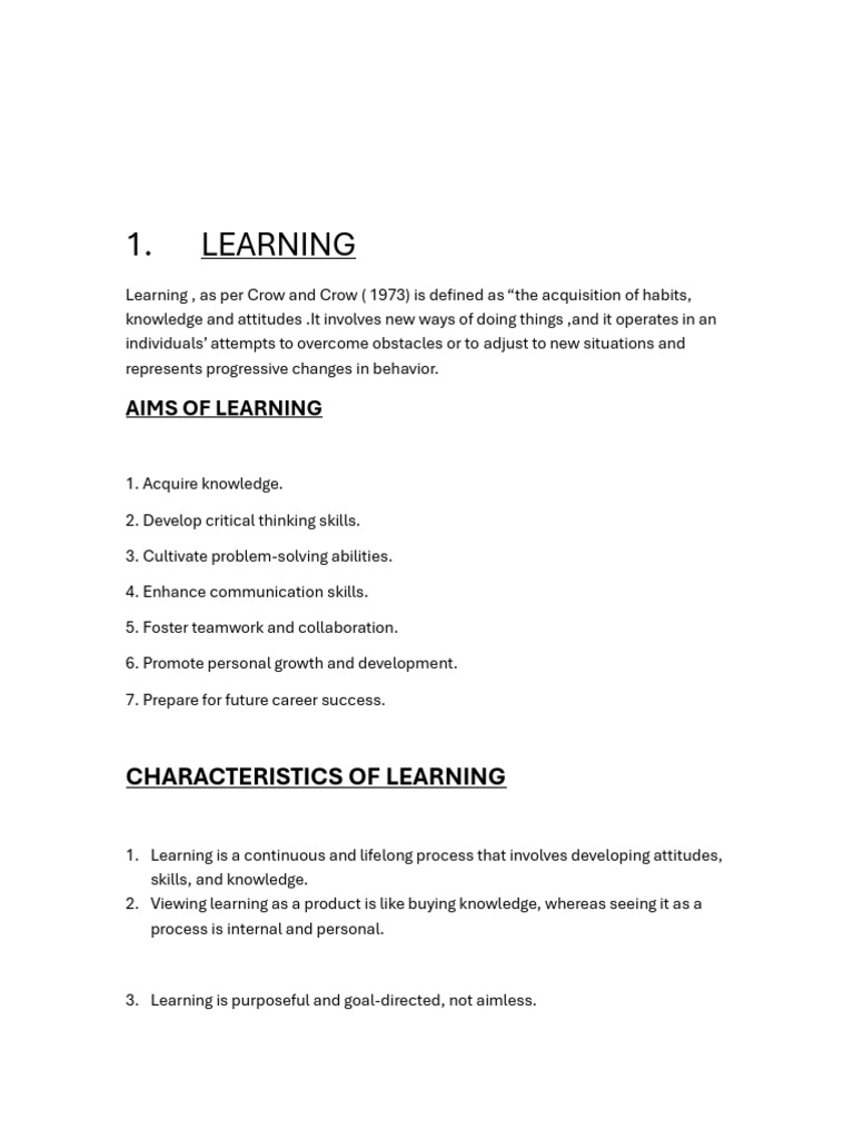 Understanding Learning and Teaching Qualities | PDF | Learning | Midwife