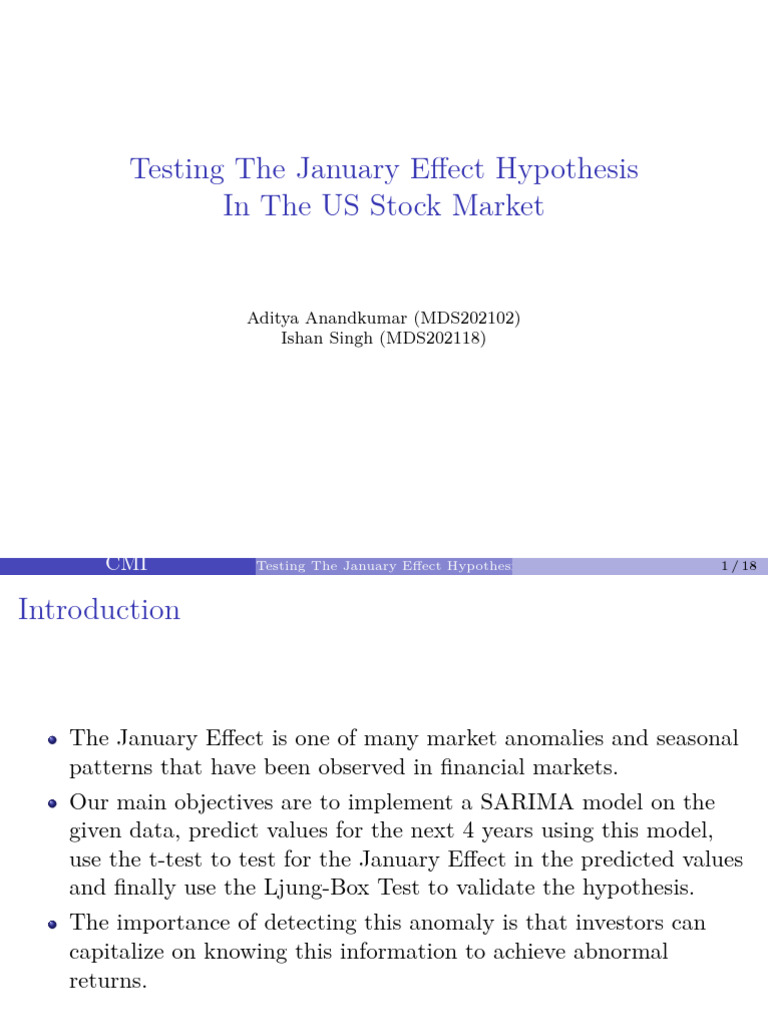 TSA Presentation | PDF | Autoregressive Integrated Moving Average