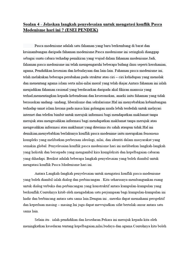 Esei Pendek Abdul Qadir Bin Mohammad Salim (B122310056) | PDF | Politik | Ilmu Sosial