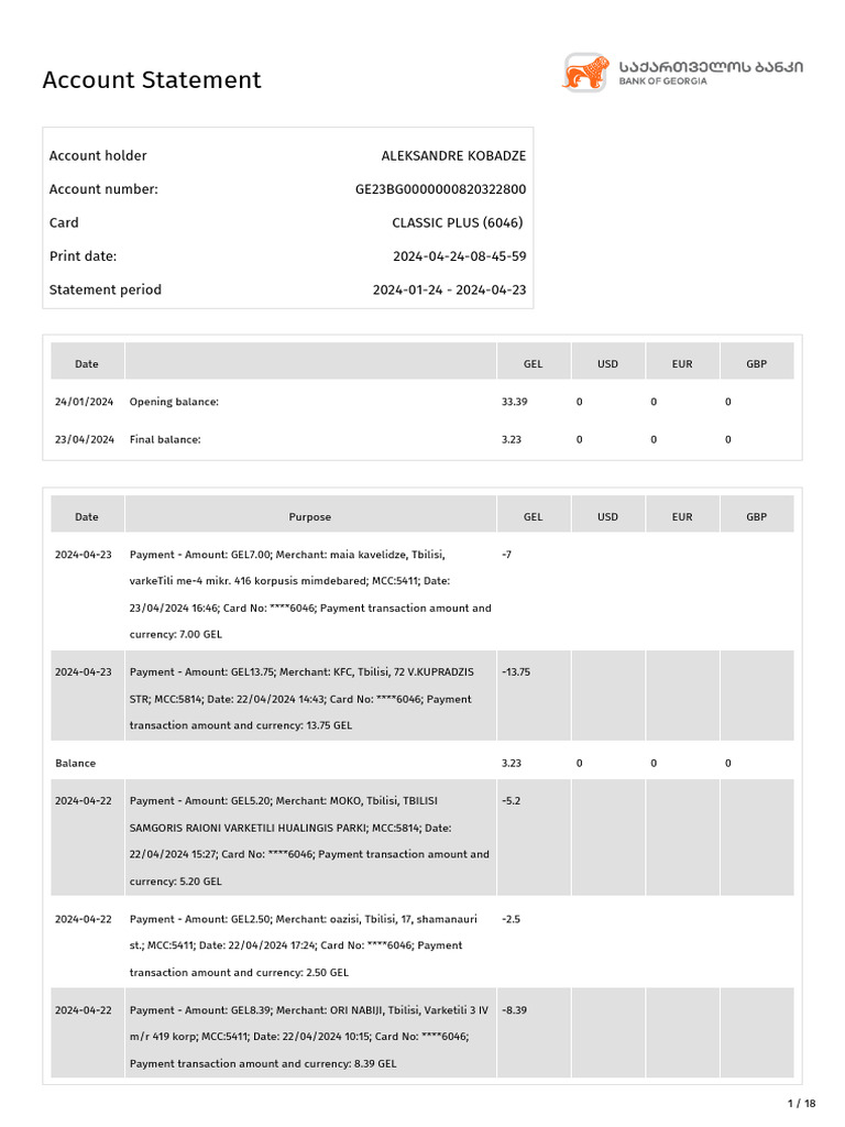 Account Statement | PDF | Payments | Banks