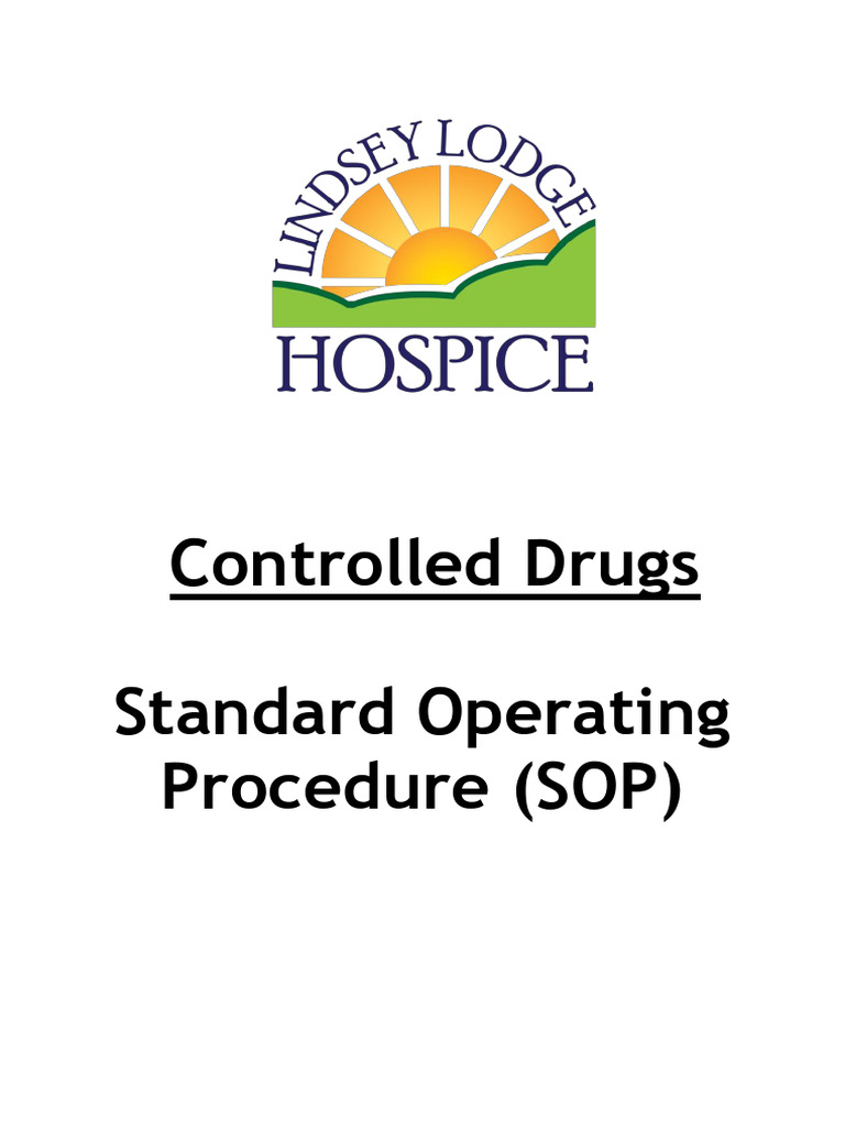 Controlled Drugs SOP 11022016 | PDF | Medical Prescription | Pharmacy