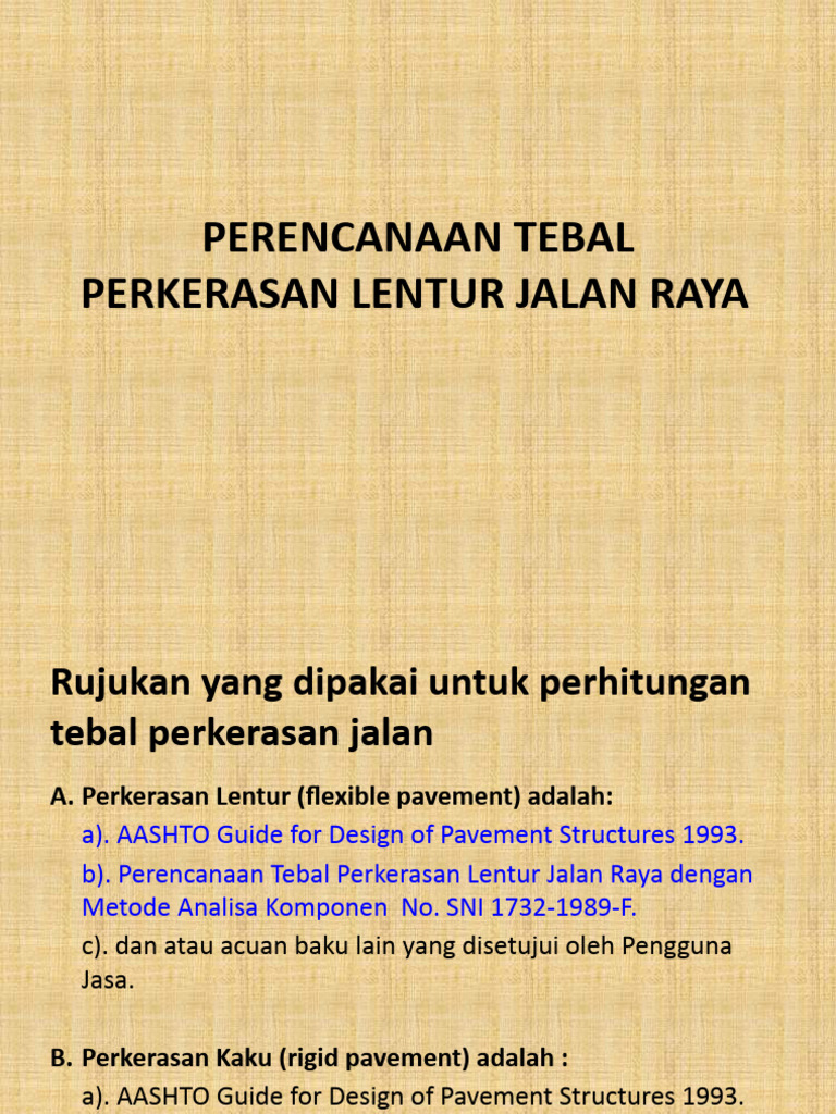 12-Perkerasan Lentur ANALISA KOMPONEN | PDF | Teknologi & Rekayasa