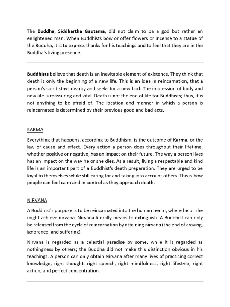 Buddhism | PDF | Reincarnation | Nirvana
