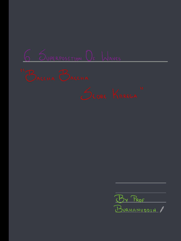 Phy Ch6 NIE Premium Notes | PDF | Waves | Normal Mode