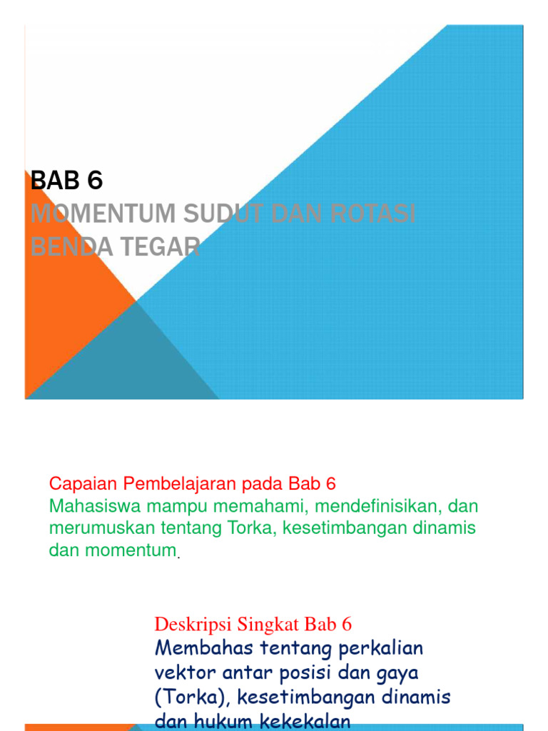 Modul 6. Momentum Sudut | PDF