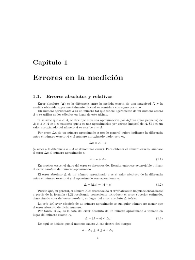 Errores 1 | PDF | Medición | Matemáticas
