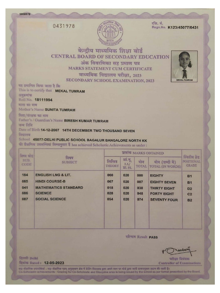 marksheet | PDF