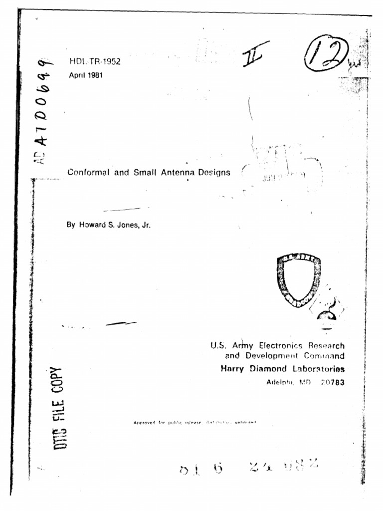 DTIC ADA1006990. Conformal and Small Antenna Designs (1981) (Defense Technical Information ...