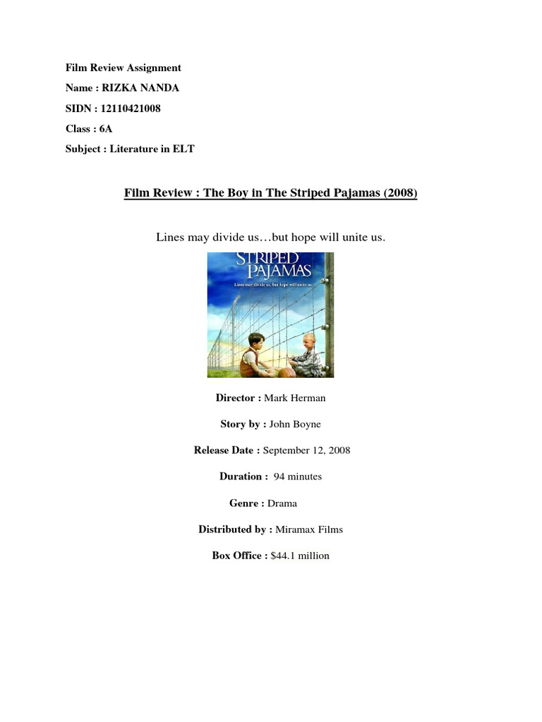 Film Review Assignment - RIZKA NANDA | PDF