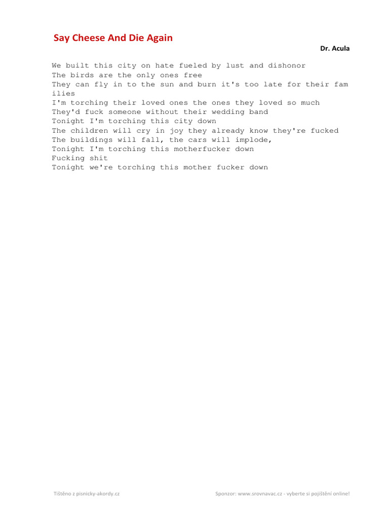 Say Cheese and Die Again | PDF