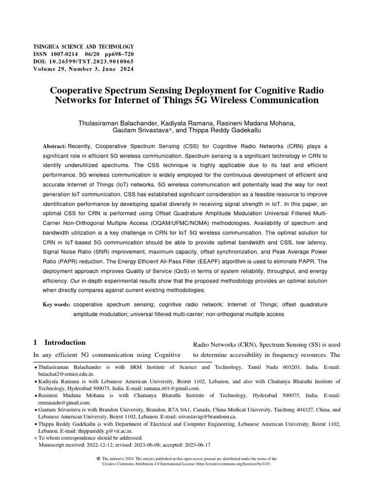 Cooperative Spectrum Sensing Deployment For Cognitive Radio Networks