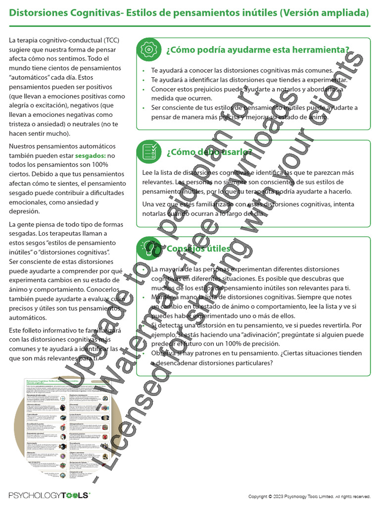 Cognitive Distortions Unhelpful Thinking Styles Extended - Lang Spa ...