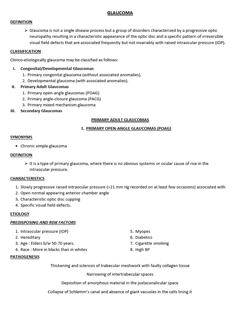 Glaucoma | Download Free PDF | Glaucoma | Ophthalmology