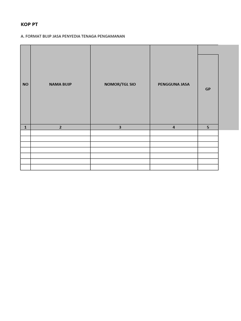 Bujp Bid Jasa Penyedia Tenaga Pengamanan | PDF