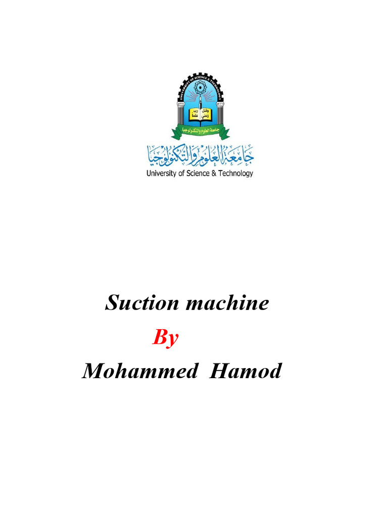 Suction Machine Mohammed Hamod | PDF | Pump | Gas Technologies
