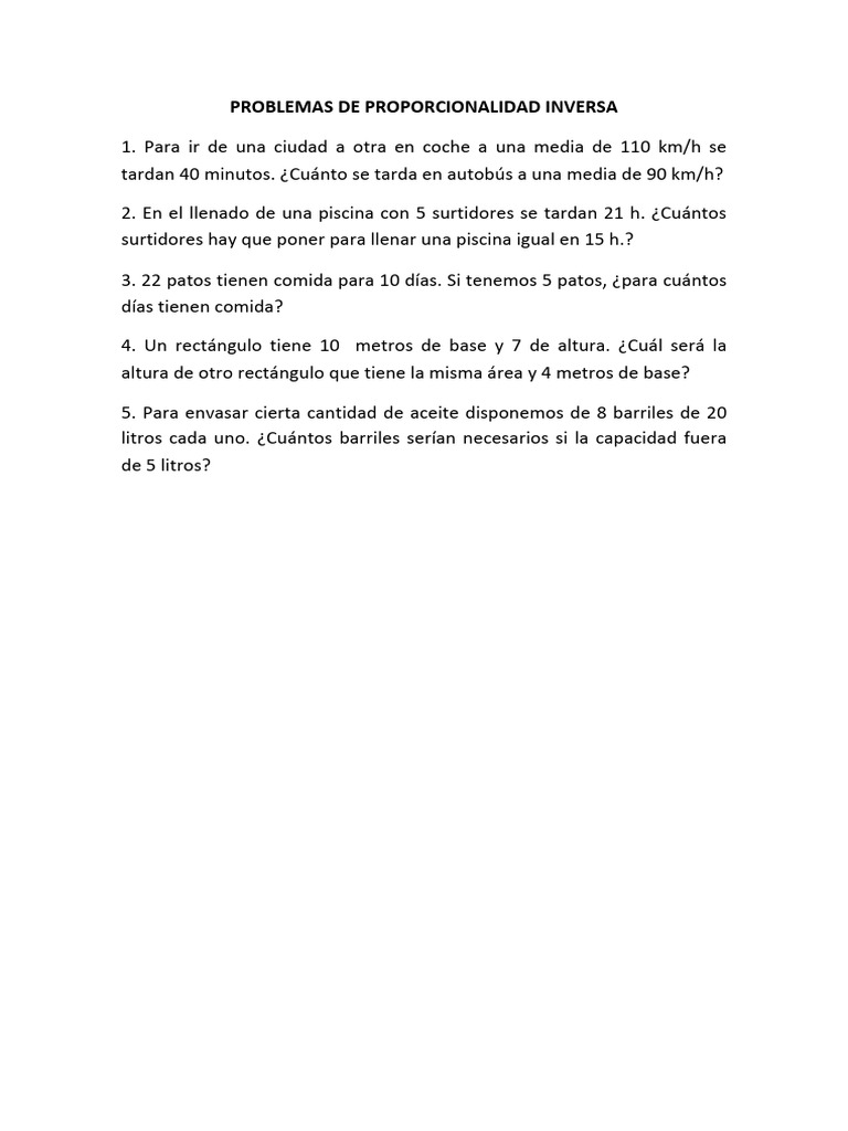 Ejercicios Prop Inversa | PDF