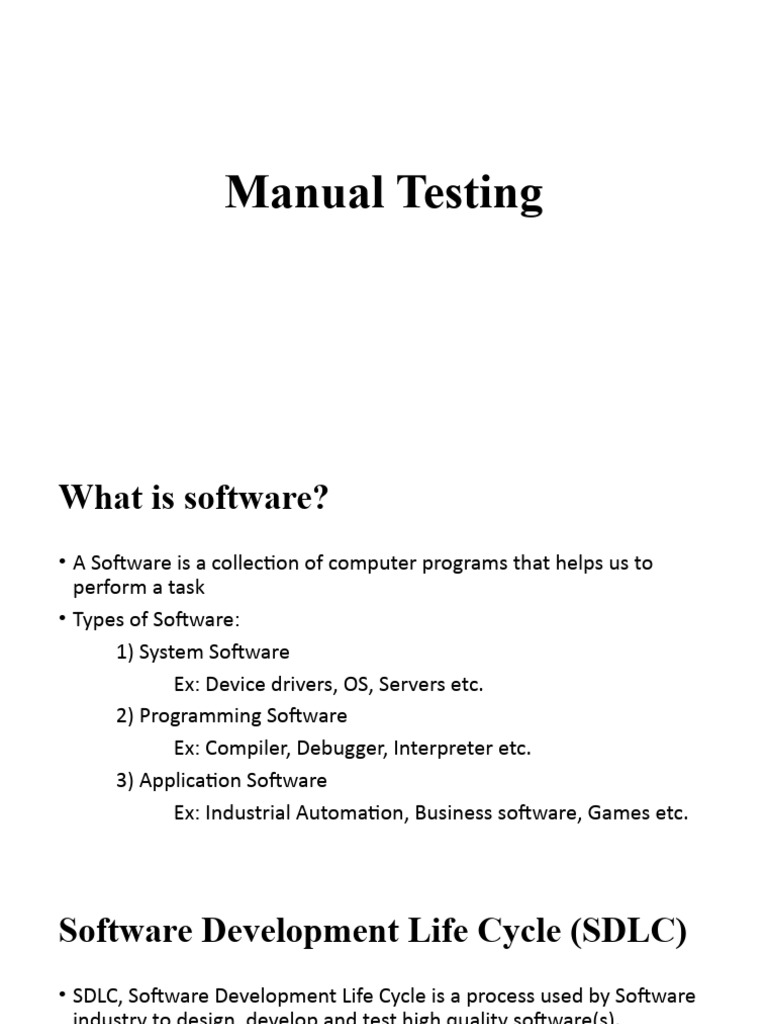 Manual Testing | PDF | Software Testing | Software Development Process Manual Testing | PDF | Software Testing | Software Development Process