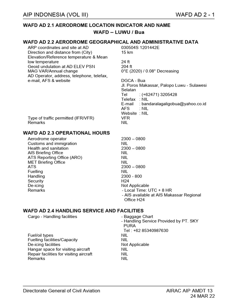 ARCAMD Draft WAFD Text Rev00 0122 | PDF | Runway | Navigation