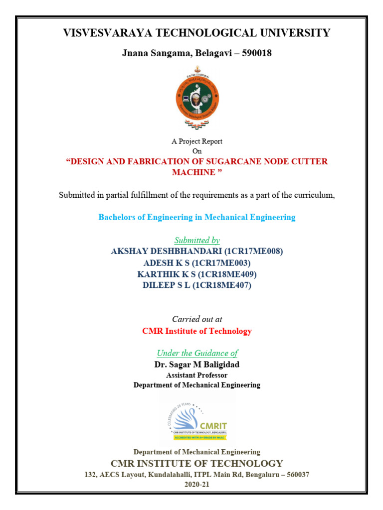 Visvesvaraya Technological University: Jnana Sangama, Belagavi - 590018 ...