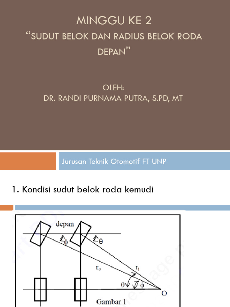 PPT Terkait Materi Sudut Belok Kendaraan | PDF | Sains & Matematika | Teknologi & Rekayasa