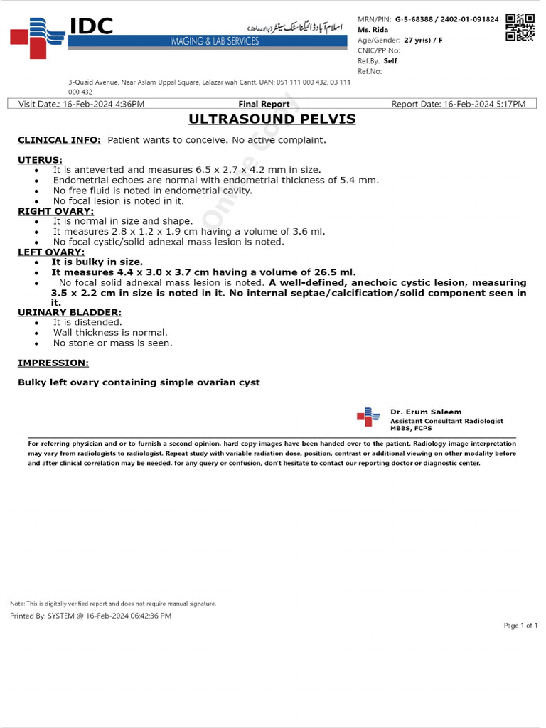 Patient Report PDF | PDF
