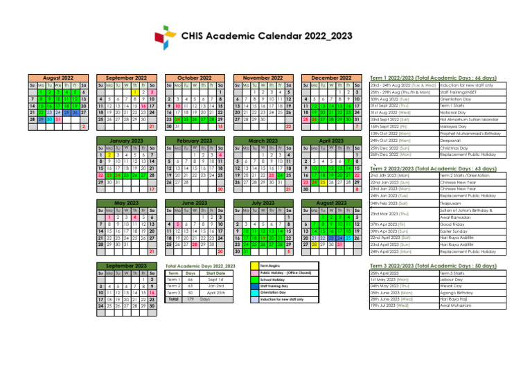 CHIS Academic Calendar 2022-2023 | PDF | Observances | Holidays