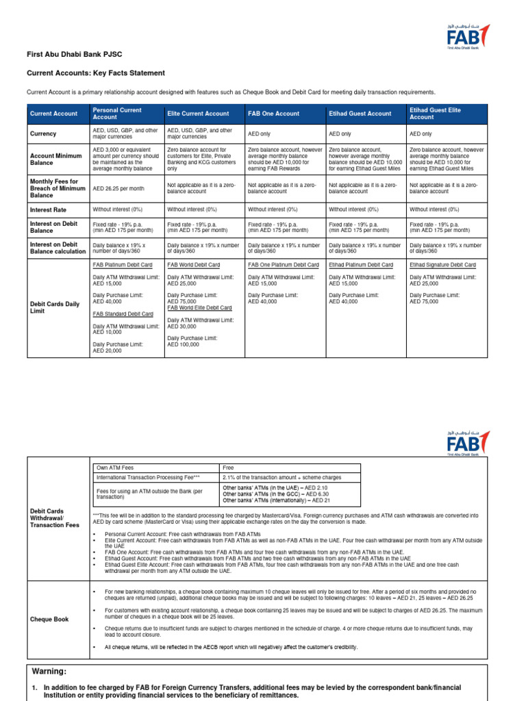 Current Accounts | PDF | Debit Card | Transaction Account