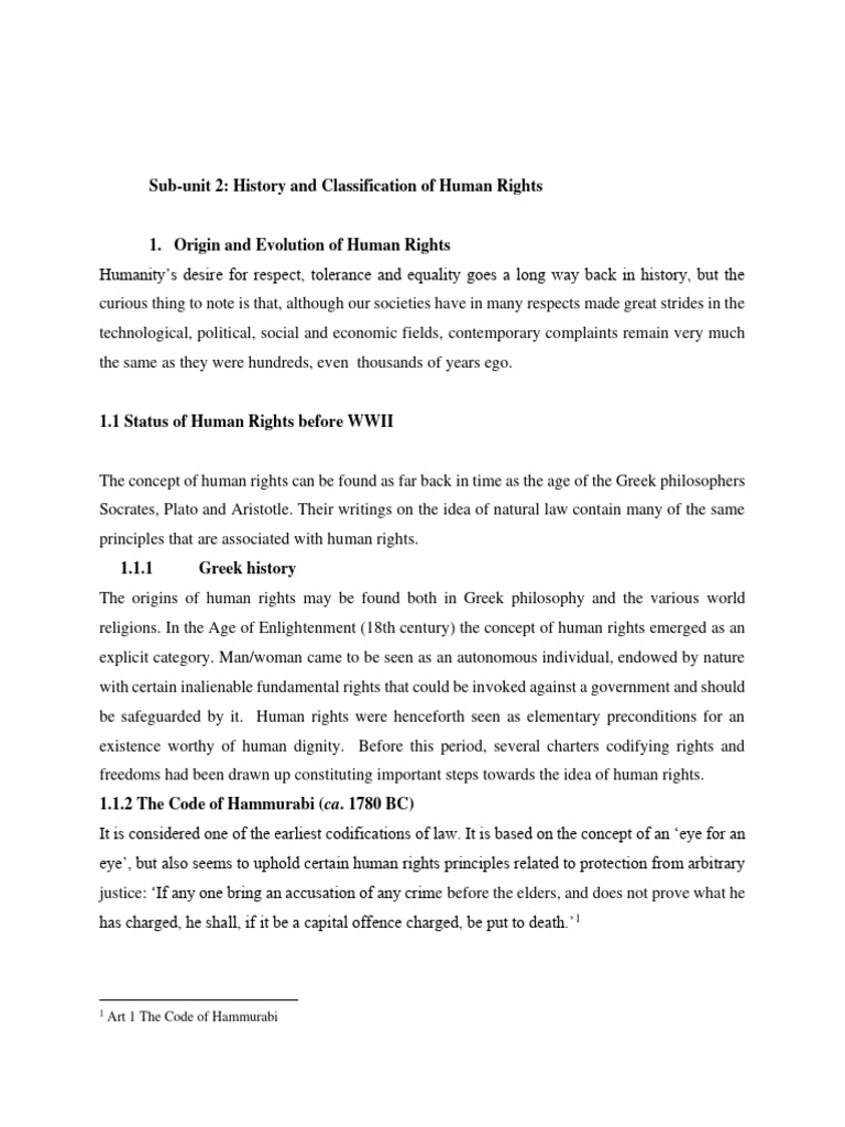 History and Classification of Human Rights | PDF | Human Rights | Rights