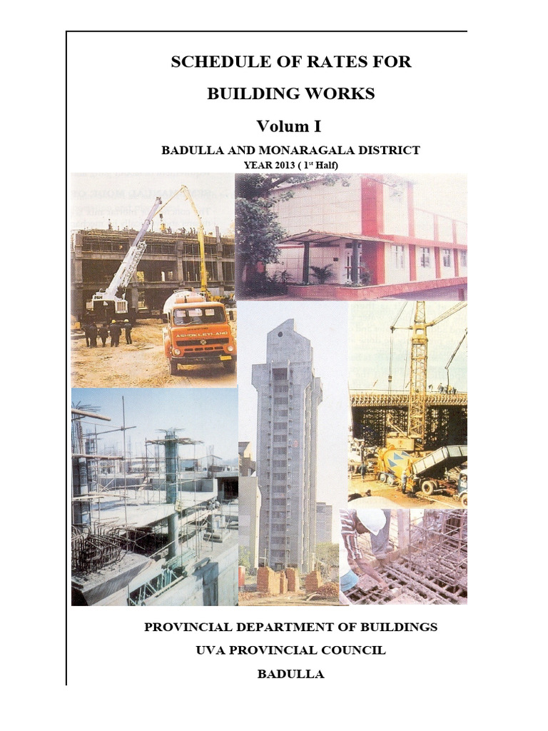 Building Schedule Rate (Srilanka) | PDF | Screw | Building Materials