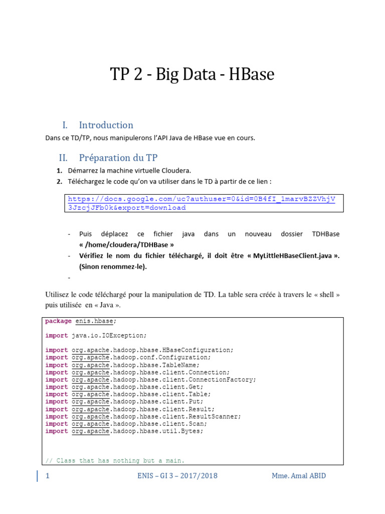 Dokumen - Tips - tp2 Big Data Hbase | PDF | Image Scanner | Software